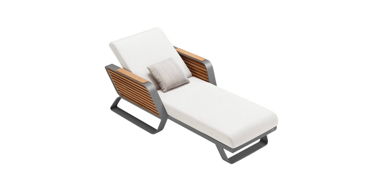 Wing Sun Lounger Grey Frame – HiSoLiving