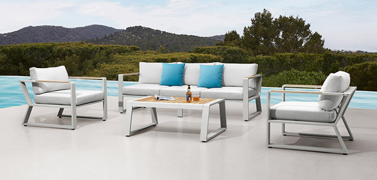 Outdoor Sofa Lounge White EXEE 2.0 – HiSoLiving